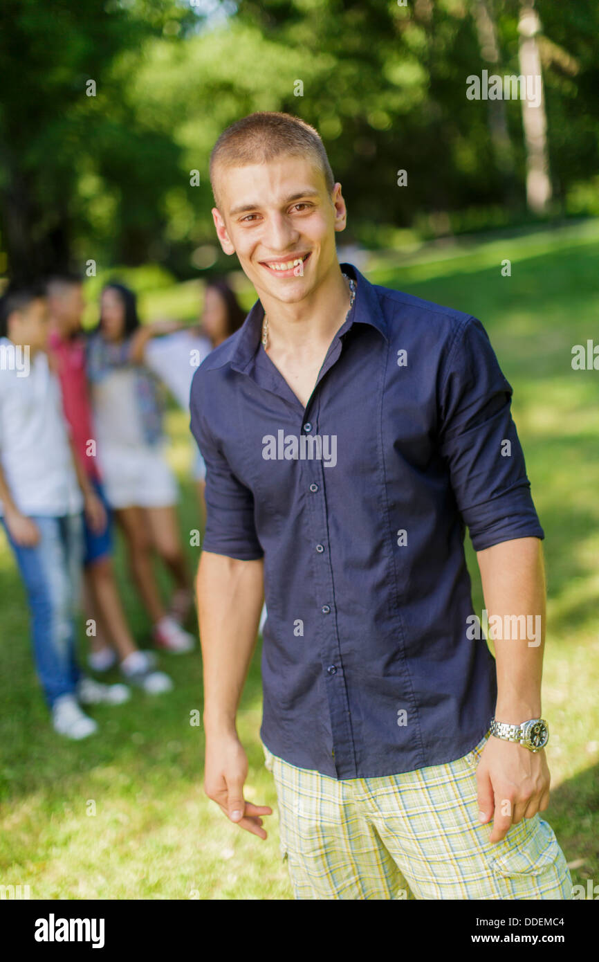 Teenagers in the park Stock Photo - Alamy