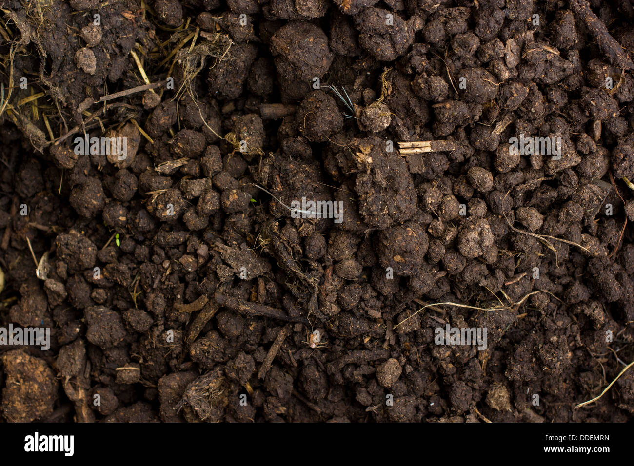A full frame image of soil. The soil itself has large grains within it ...
