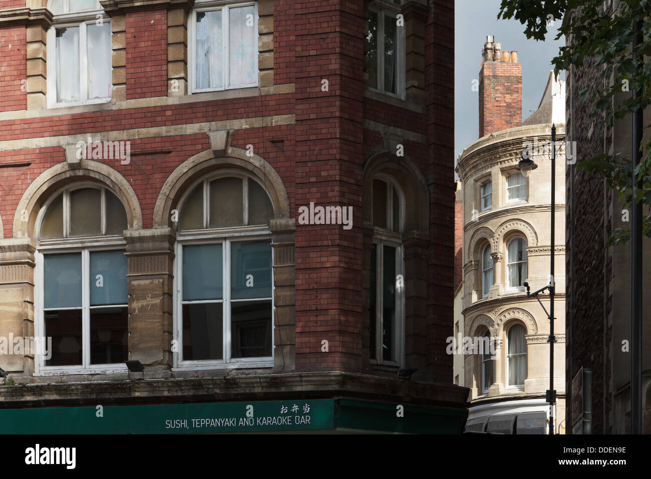 Victorian Commercial Buildings in Bristol, Glimpse of One Lit Up by ...