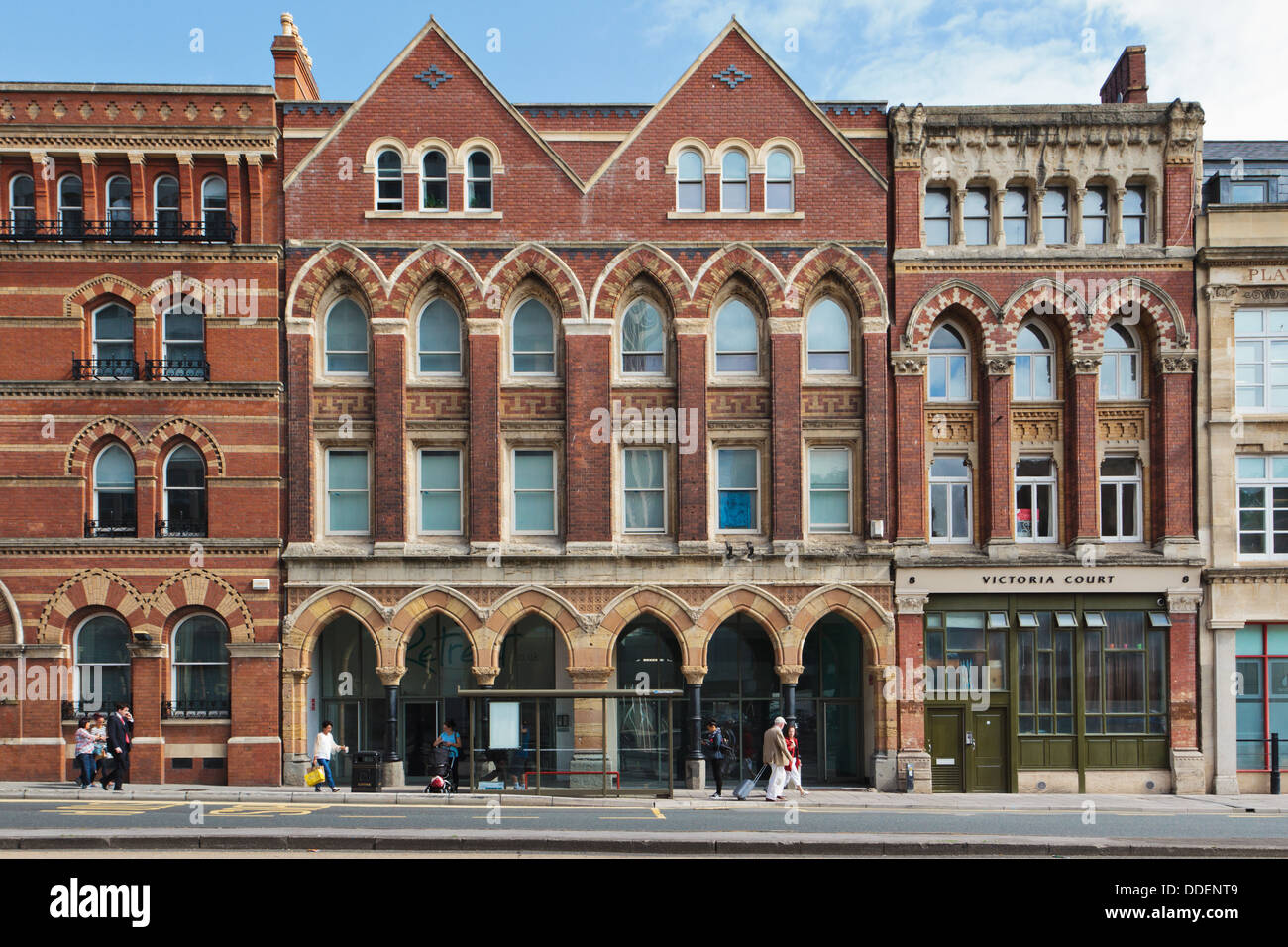 Ruskinian Gothic Victorian Commercial Buildings in Red Brick in ...