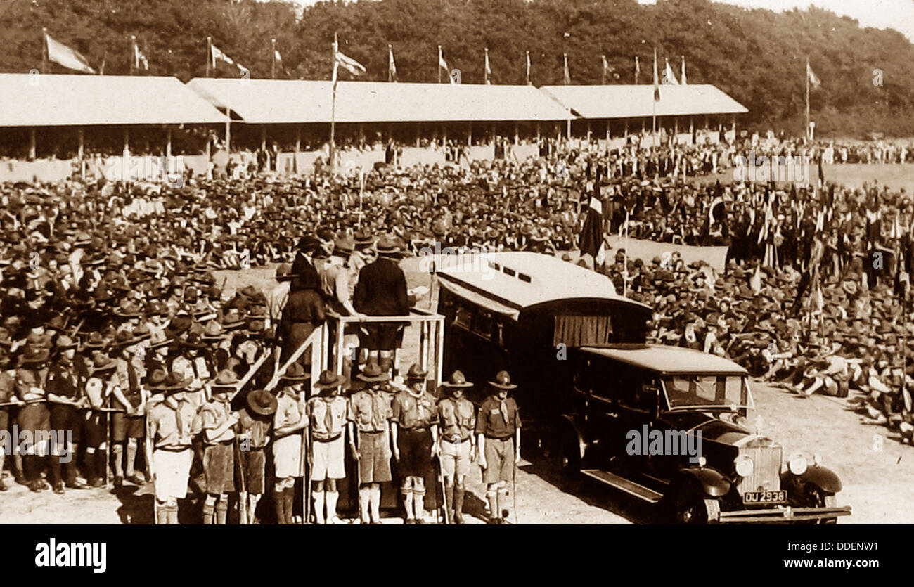 Baden Powell arriving at the Liverpool Scouts Rally in 1919 Stock Photo ...