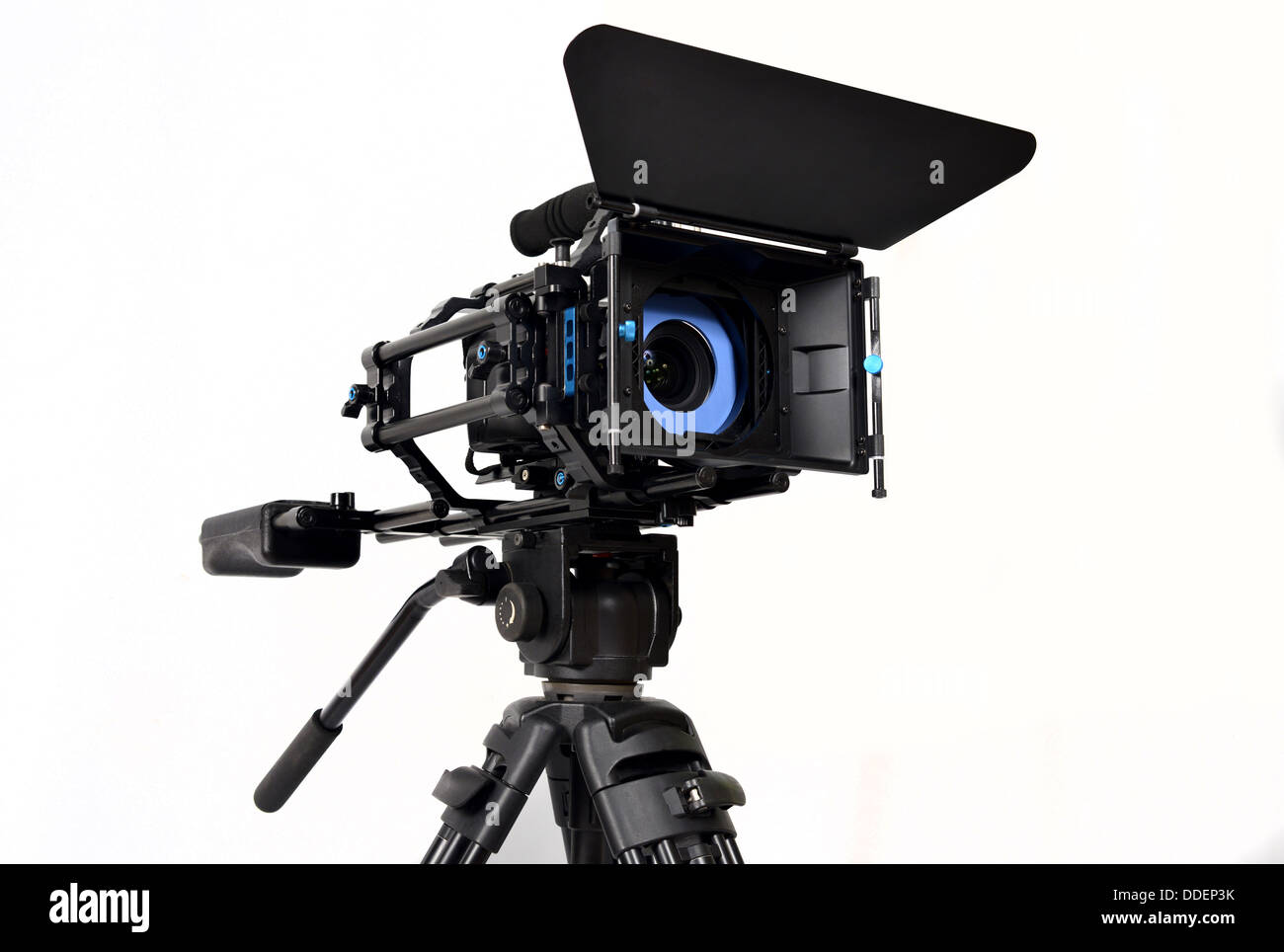 video camera with matte box and follow focus Stock Photo - Alamy