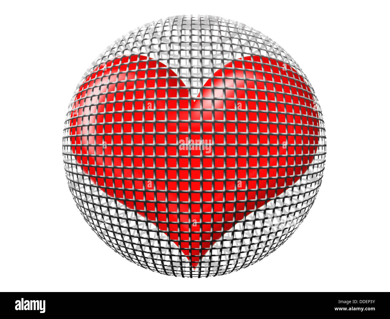 Cartoon bright red heart hi-res stock photography and images - Alamy