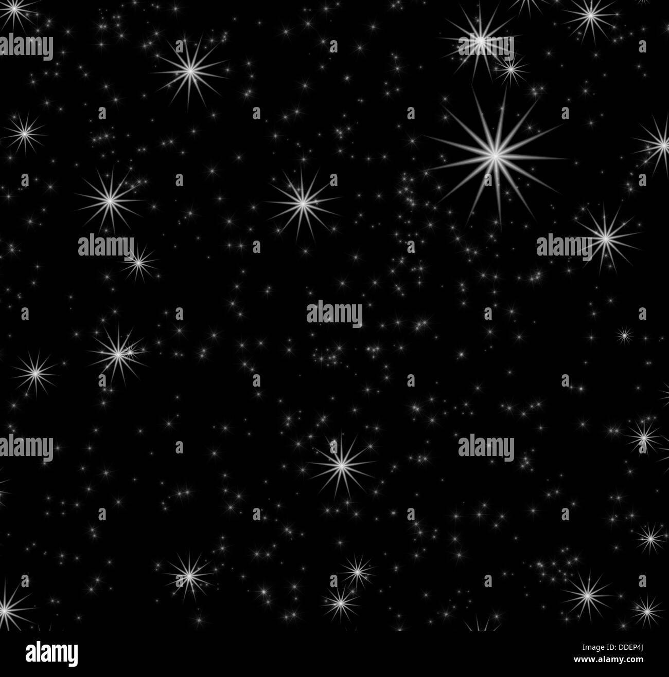 Black background with stars Black and White Stock Photos & Images - Alamy