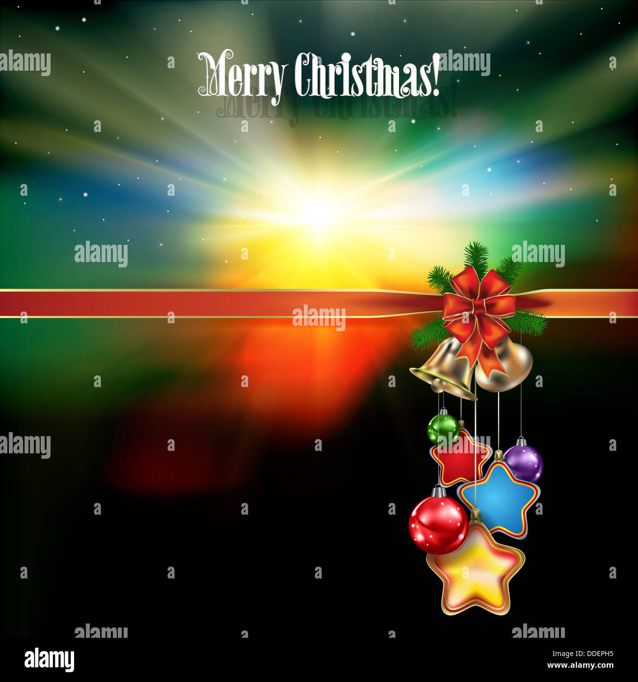 Abstract celebration background with handbells and Christmas ...