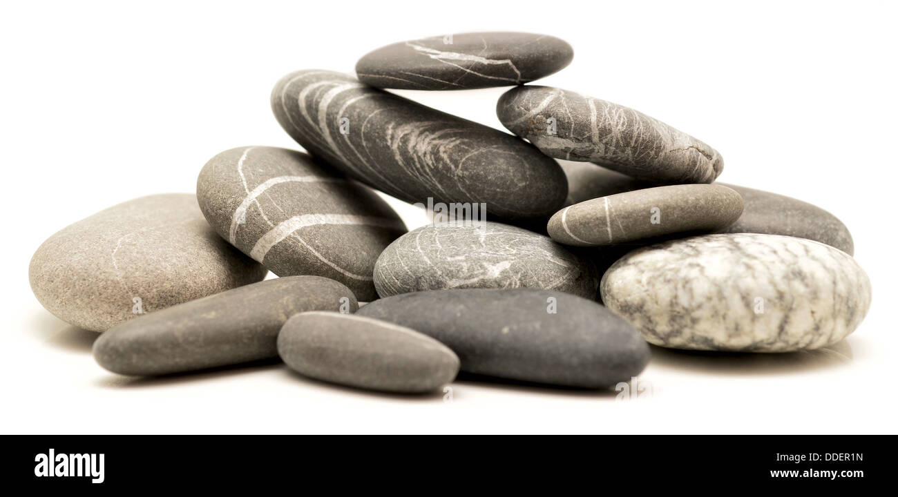 pebbles isolated on white Stock Photo - Alamy