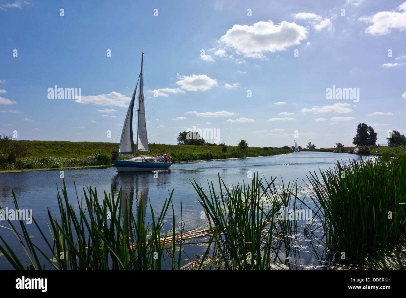 River Great Ouse Cambridgeshire sailing boats Stock Photo - Alamy