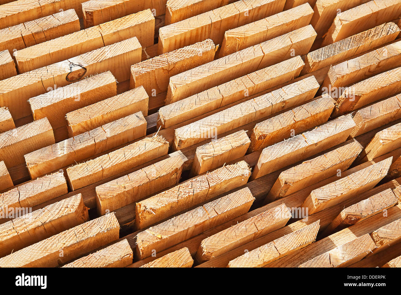 Stack of new wooden studs at the lumber yard Stock Photo - Alamy