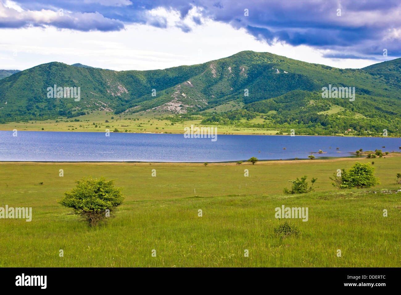 Lika region mountain and lake landscape, Croatia Stock Photo - Alamy