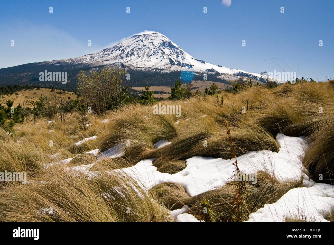 Popocatepetl volcano view Stock Photo - Alamy