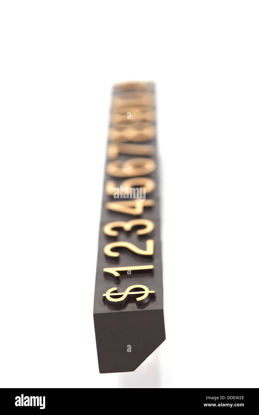 Number and currency symbols Stock Photo - Alamy