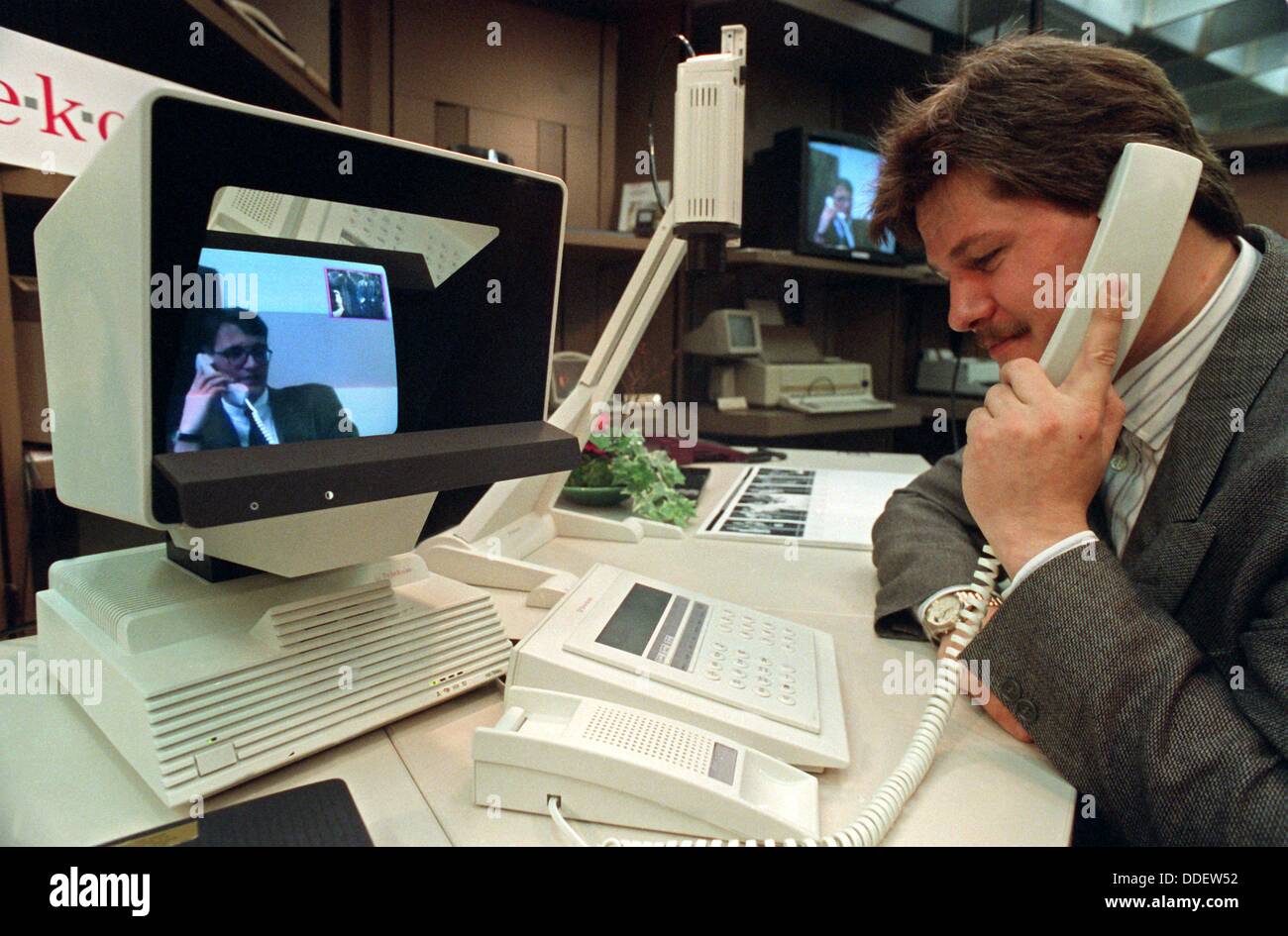 The first colour videophone by Telekom, photographed on the 20th of ...