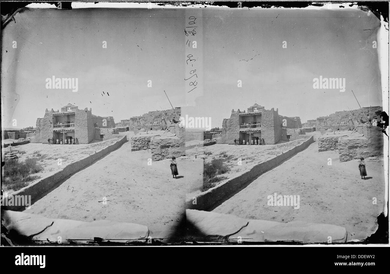 A photograph of the Old Mission Church in the Pueblo of Zuni, New ...