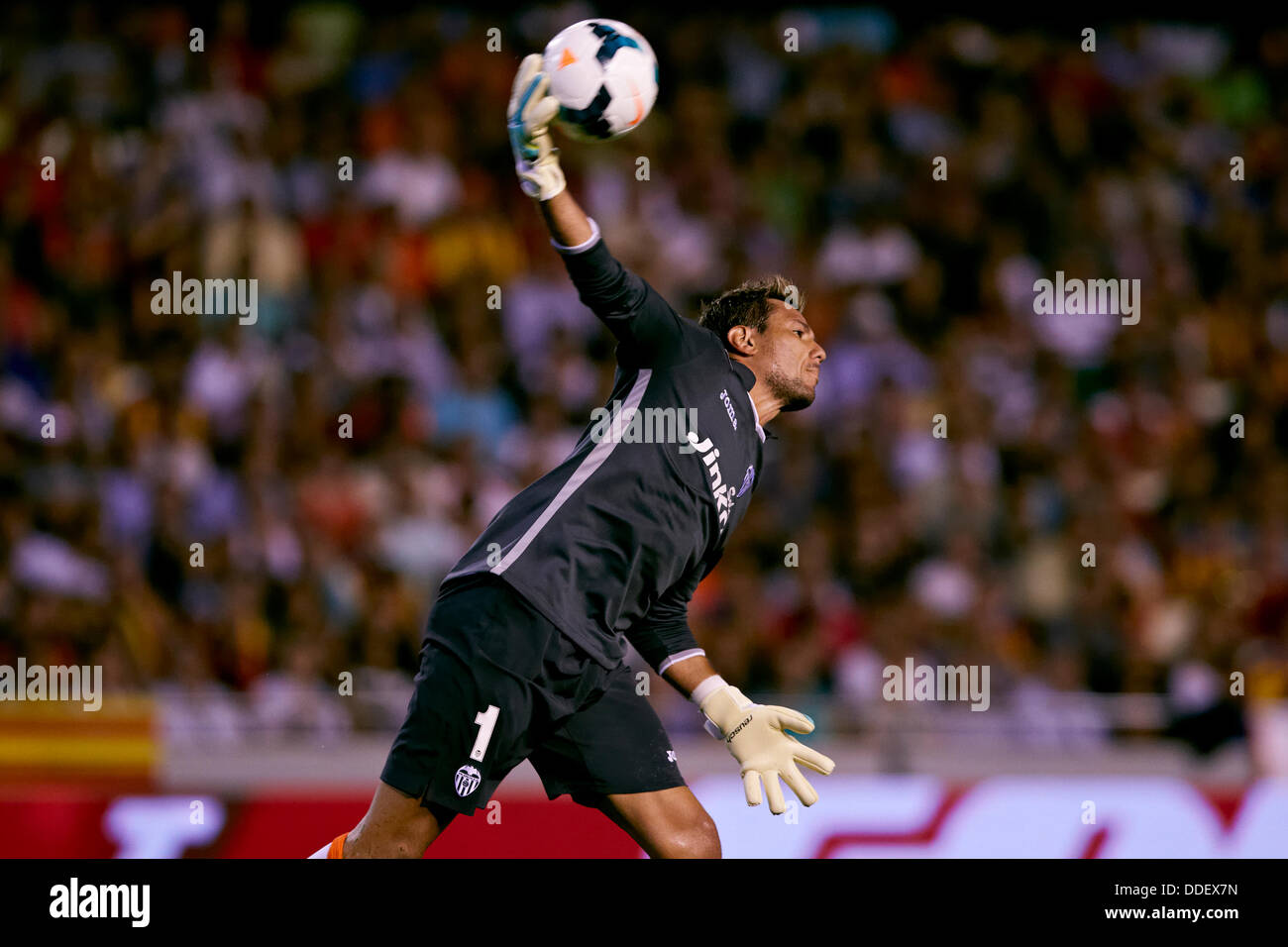 Valencia, Spain. 01st Sep, 2013. Goalkeeper Diego Alves of Valencia CF ...