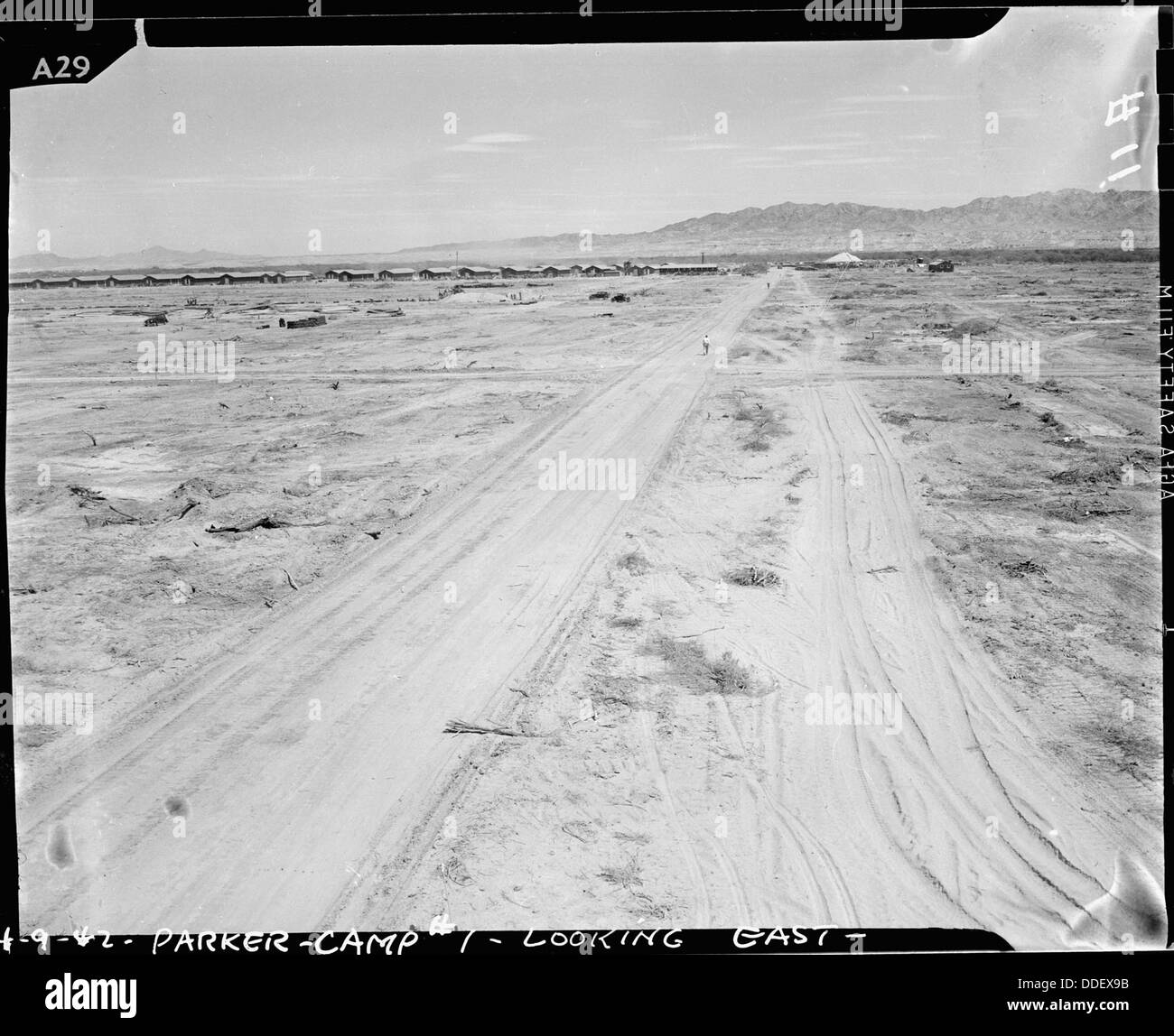 A view of the partially developed site of a War Relocation Authority ...