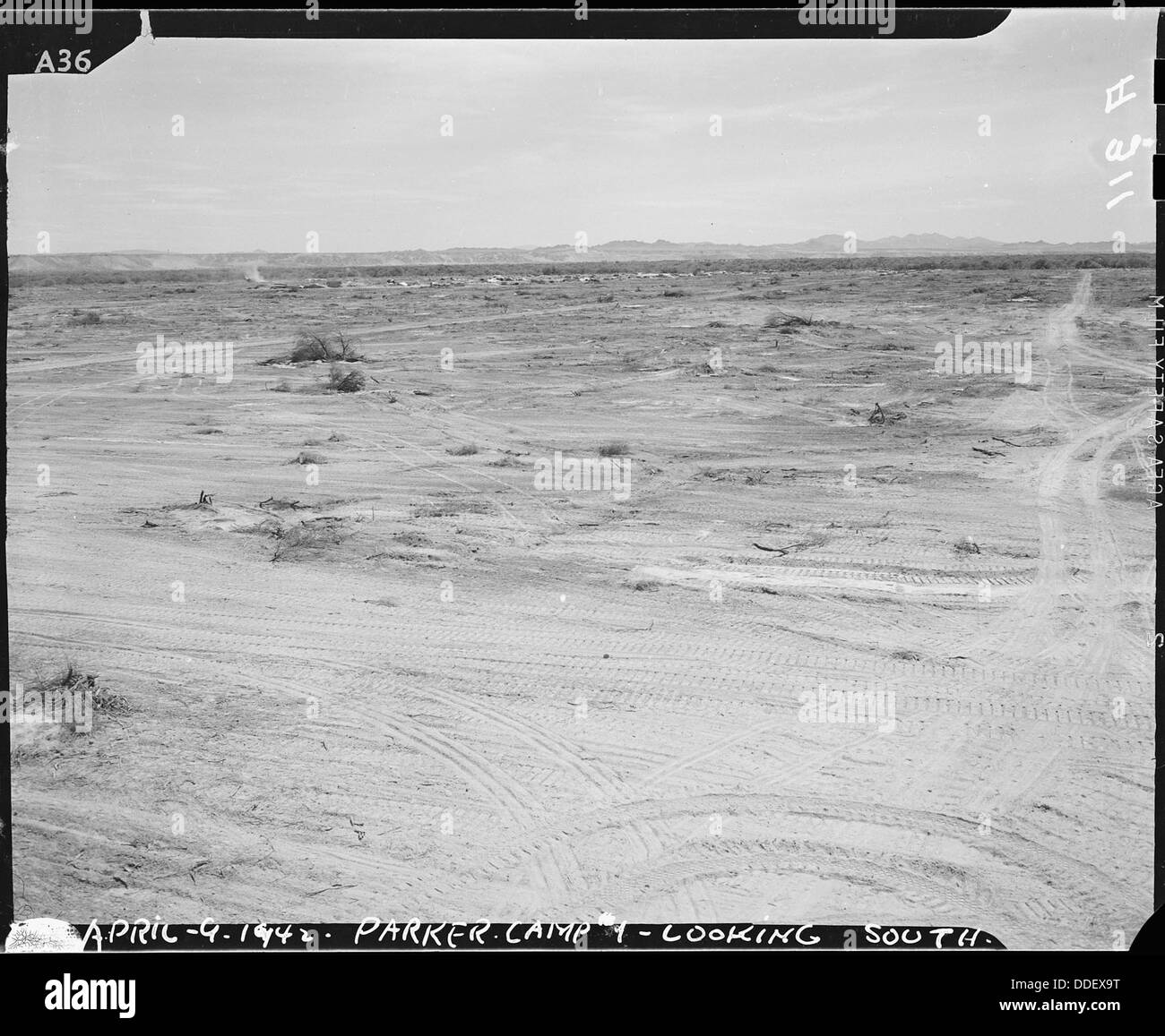 A partially developed site of the War Relocation Authority center in ...