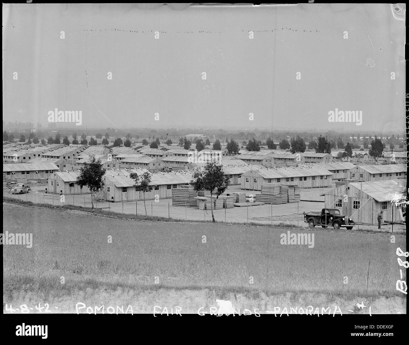 A general view of an assembly center under construction at the Pomona ...