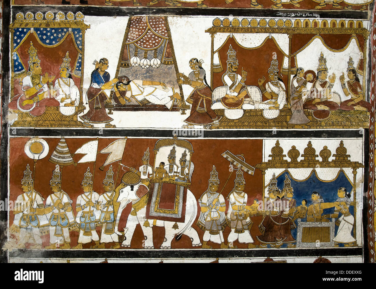 Murals in trailokyanatha jeenaswami temple hi-res stock photography and ...