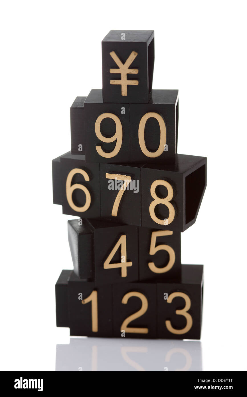 Number and currency symbols Stock Photo - Alamy