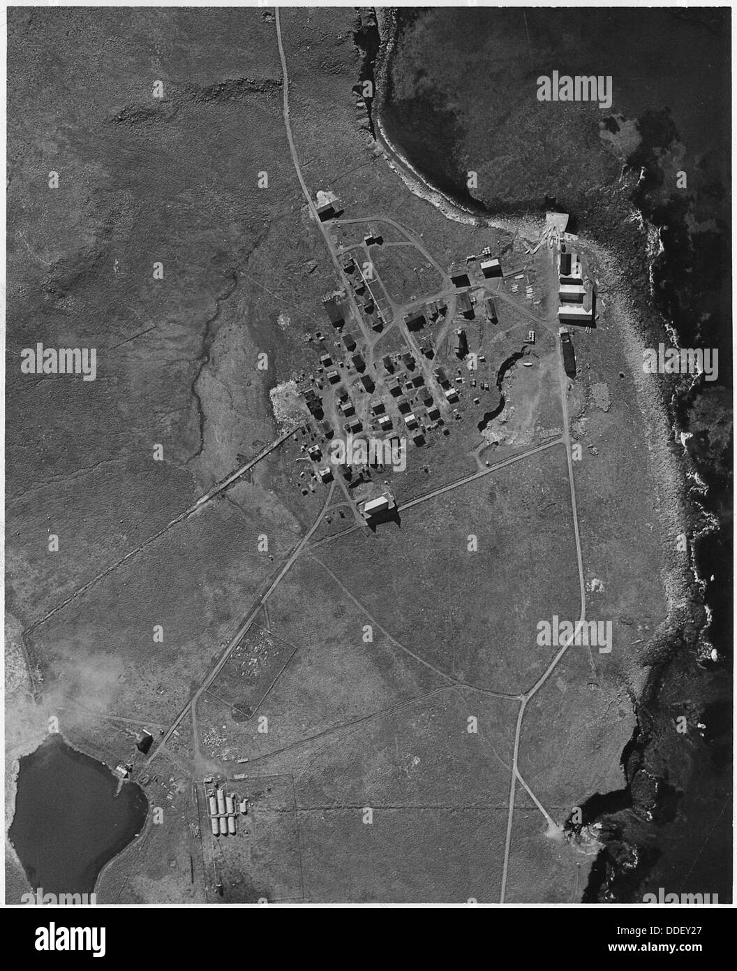 This aerial photograph, taken from 6,000 feet, shows St. George Village ...