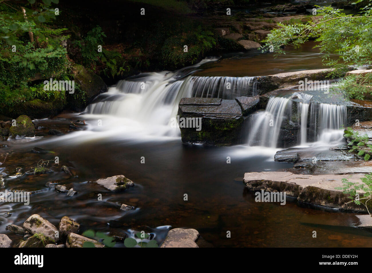 Taf Fechan Waterfall Neuadd Reservoir Brecon Beacons Stock Photo - Alamy