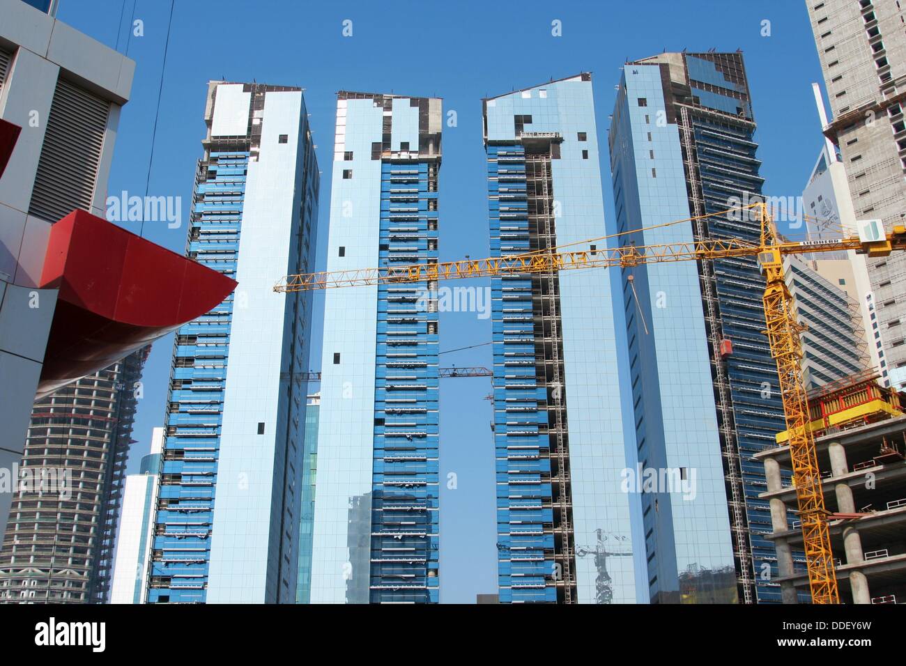 construction a modern Skyscrapers, kuwait city Stock Photo - Alamy