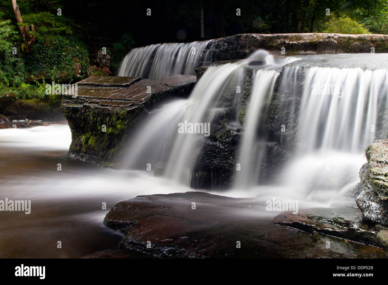 Taf Fechan Waterfall Neuadd Reservoir Brecon Beacons Stock Photo - Alamy