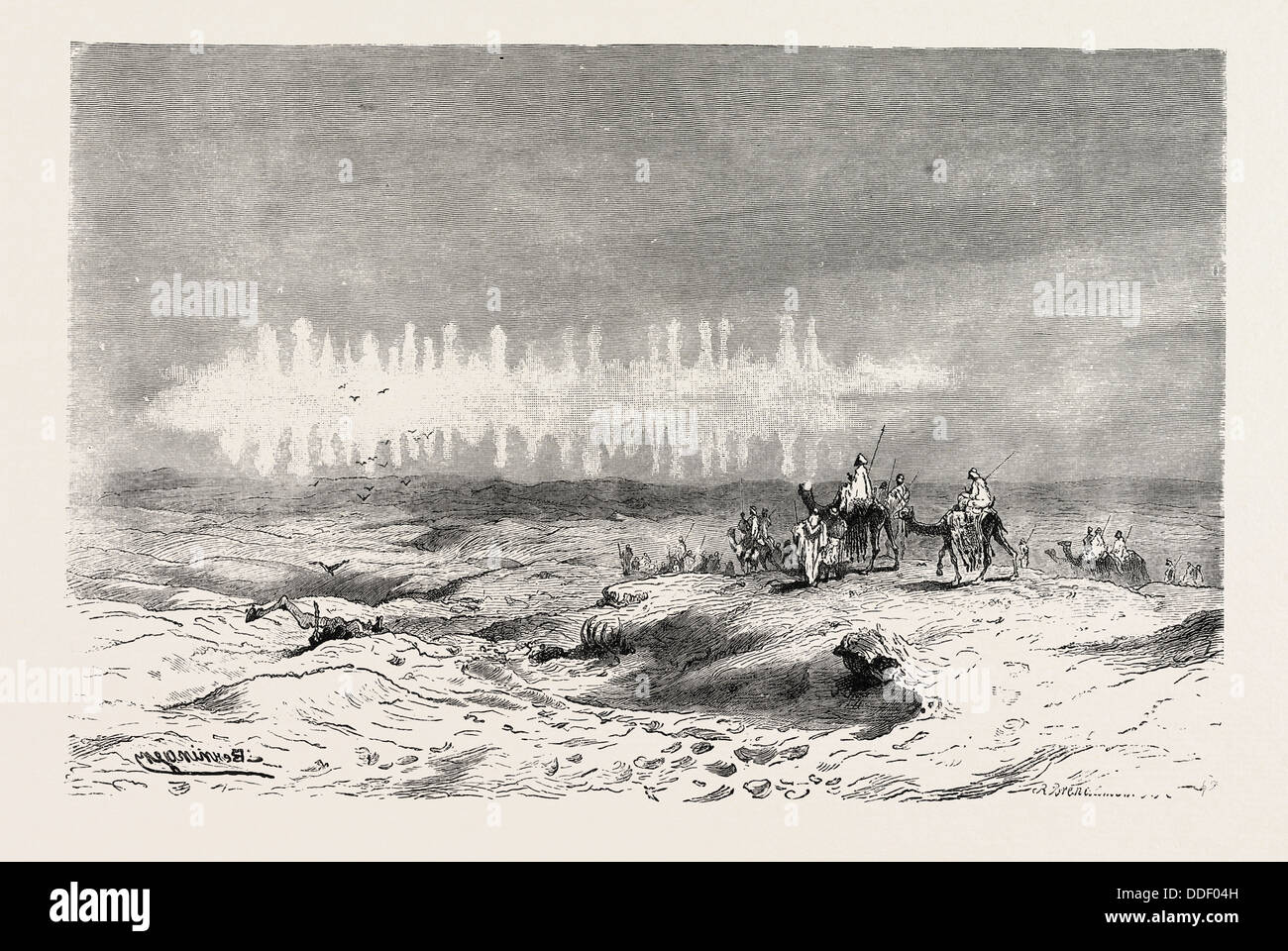 THE MIRAGE. Egypt, engraving 1879 Stock Photo - Alamy