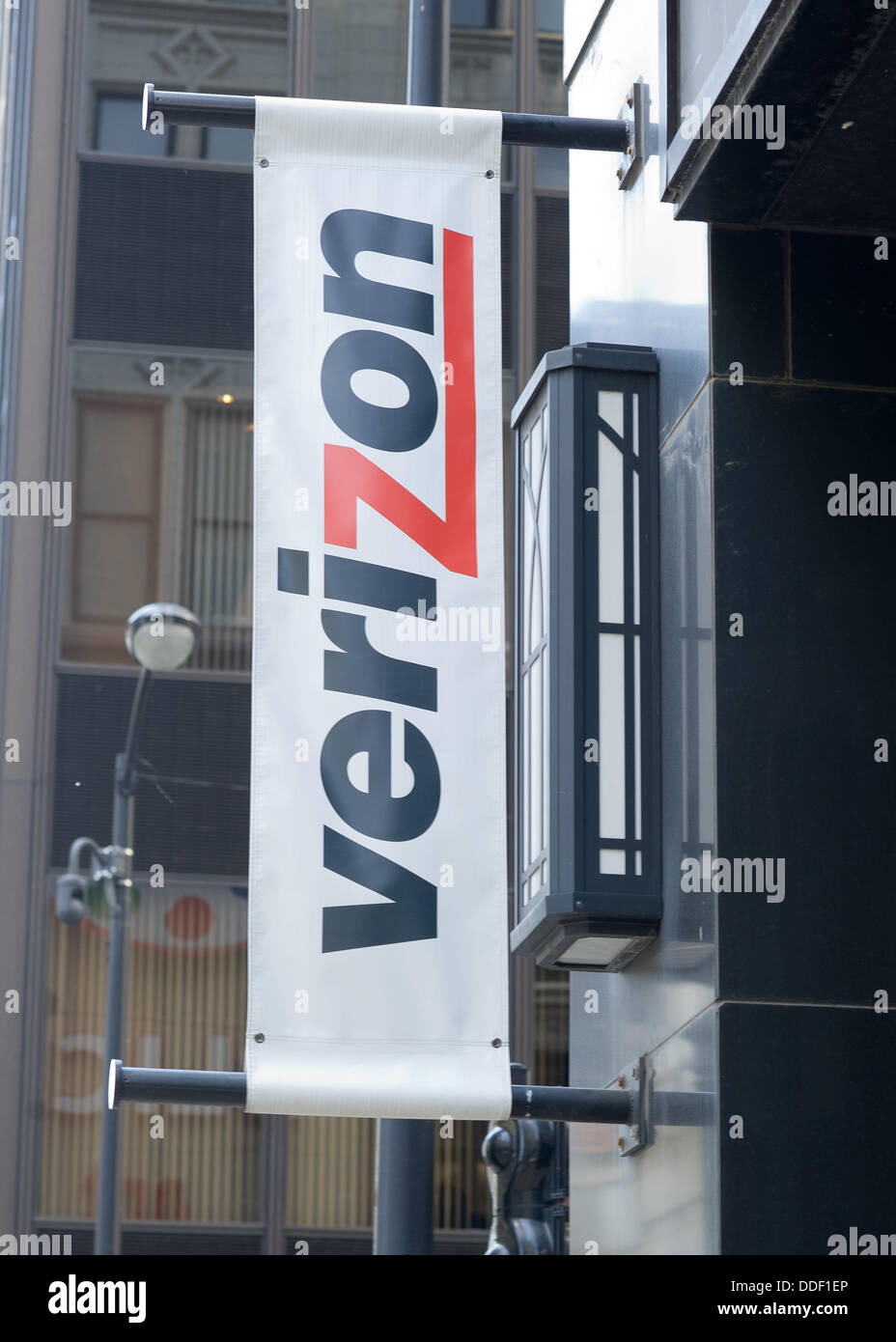 A file photo dated 22 May 2012 shows a sign of a Verizon branch in ...