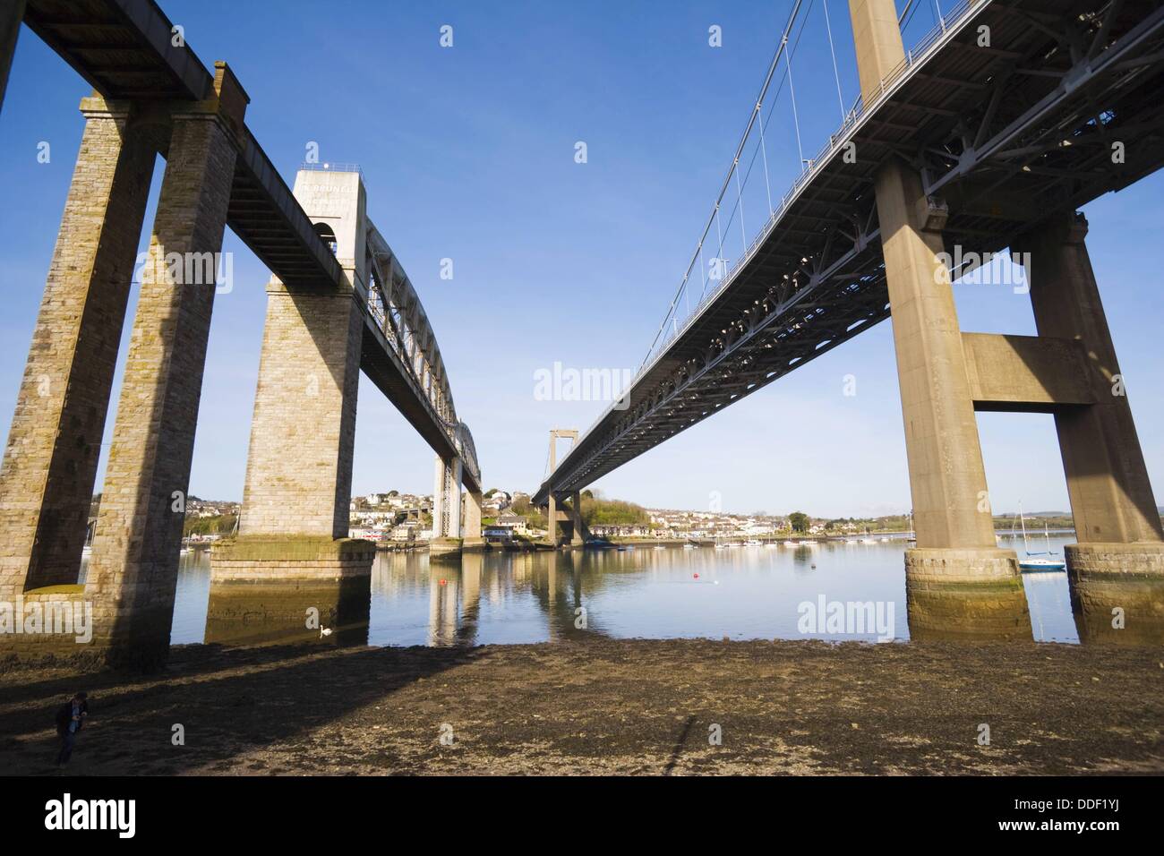 Royal albert bridge river tamar hi-res stock photography and images - Alamy