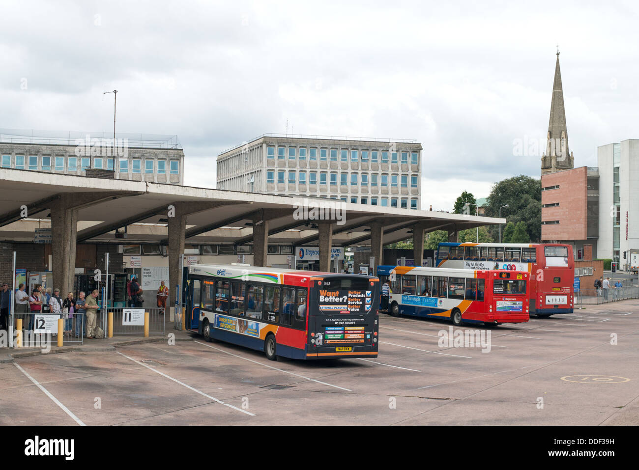 Exeter bus station, Devon, England, UK Stock Photo - Alamy