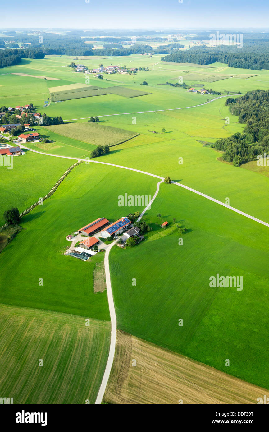 Aerial flight over small pond hi-res stock photography and images - Alamy