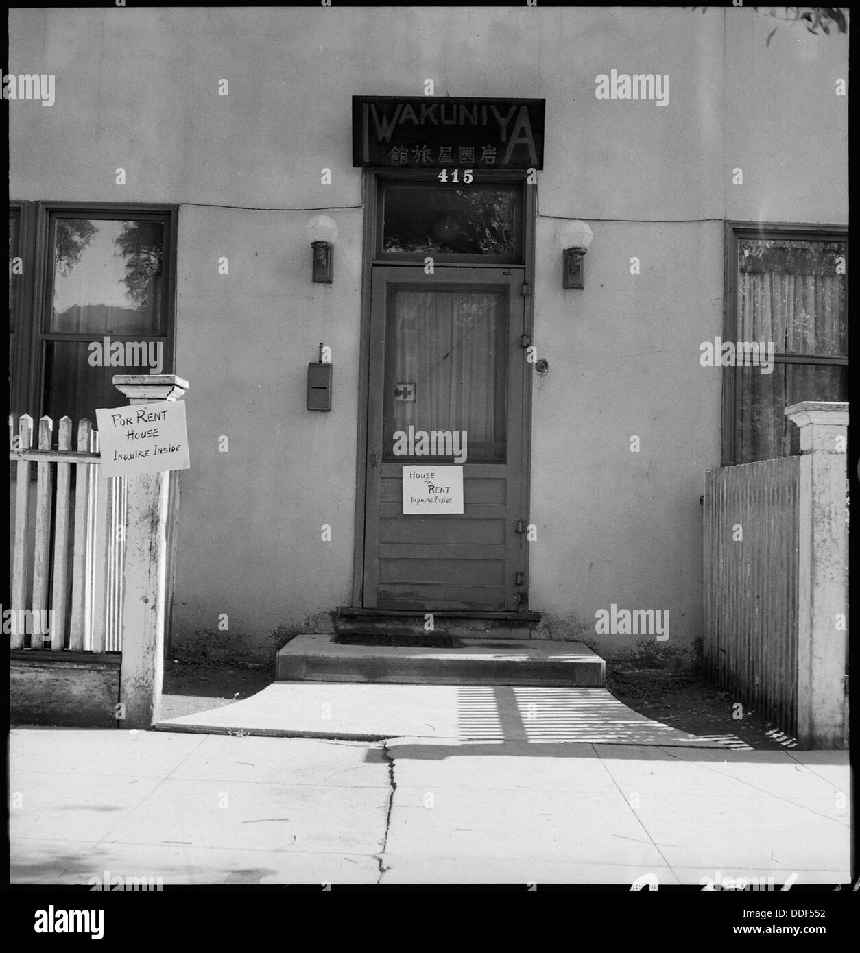 A rooming house in the Japanese section of Sacramento, California ...