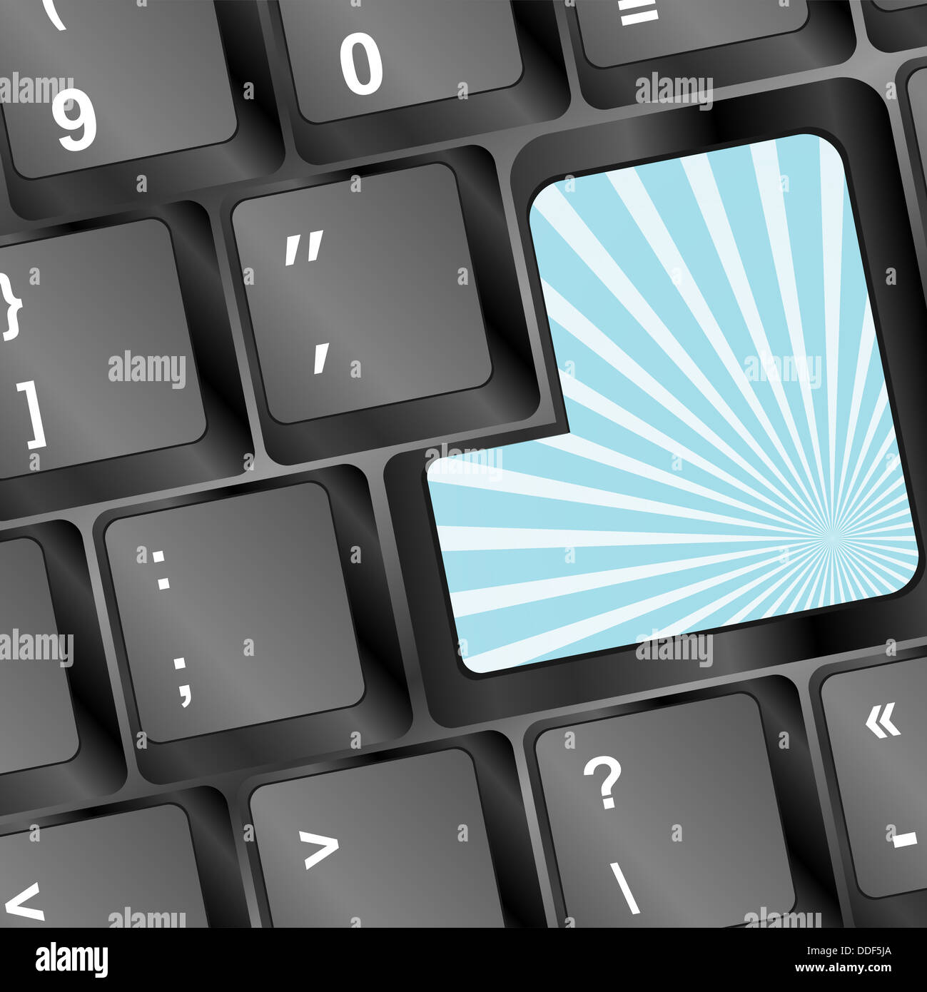 Sun Icon on Computer Keyboard Original Illustration Stock Photo - Alamy