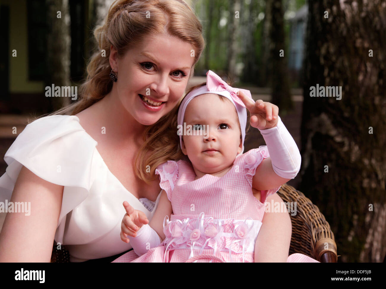 Mather with daughter Stock Photo - Alamy