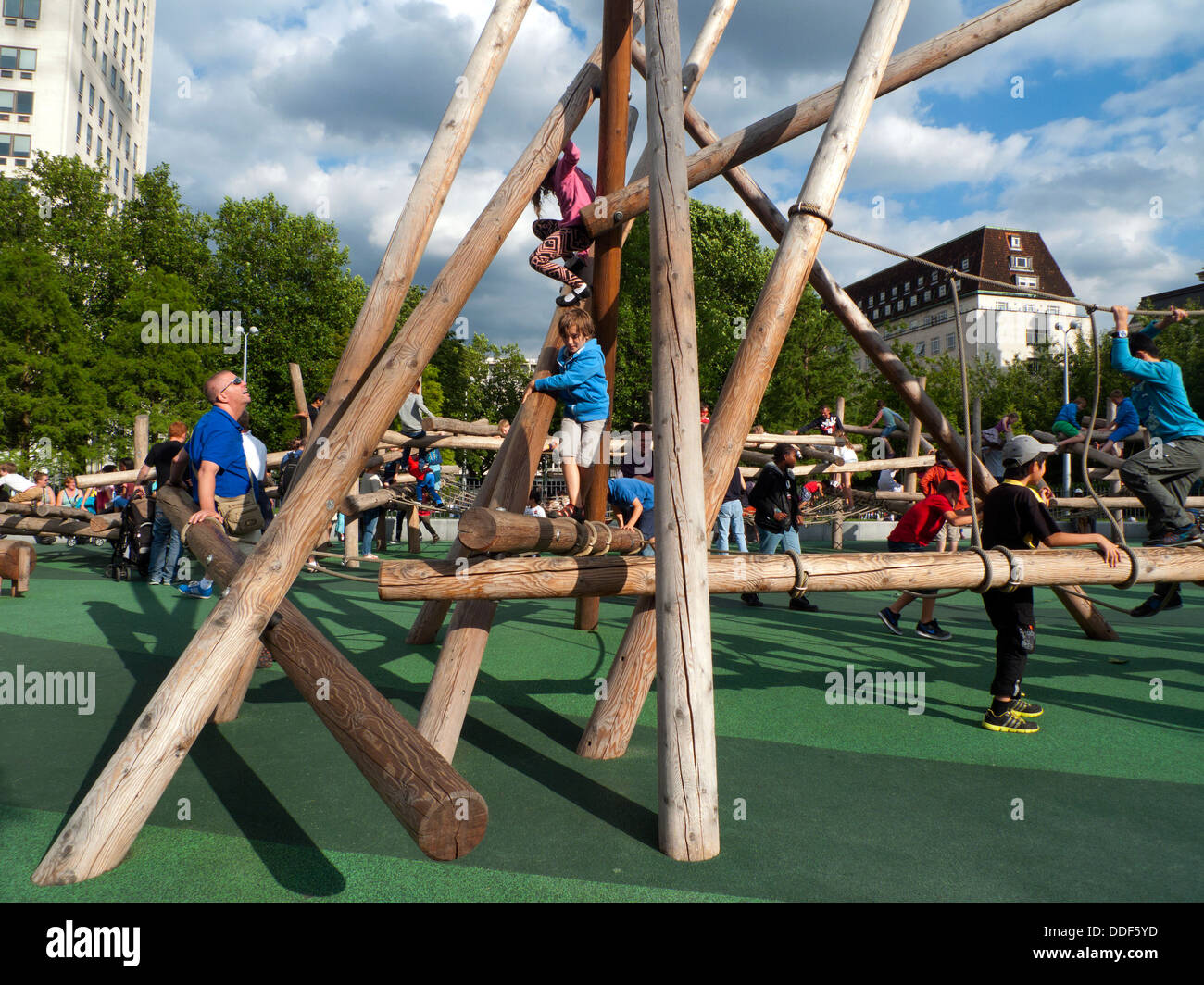 Timber climbing frame hi-res stock photography and images - Alamy