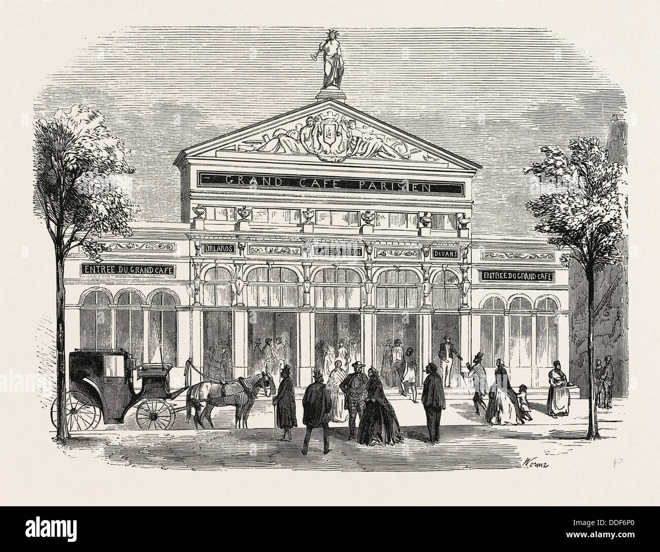 Frontage of the Grand Cafe Parisien on the Boulevard Saint-Martin ...