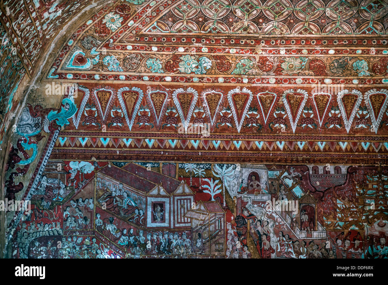 Interior of the Ananda Temple Bagan Myanmar Stock Photo - Alamy