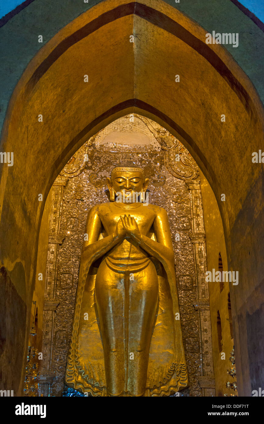 Standing Buddha Kassapa in The Ananda Temple Bagan Myanmar Stock Photo ...
