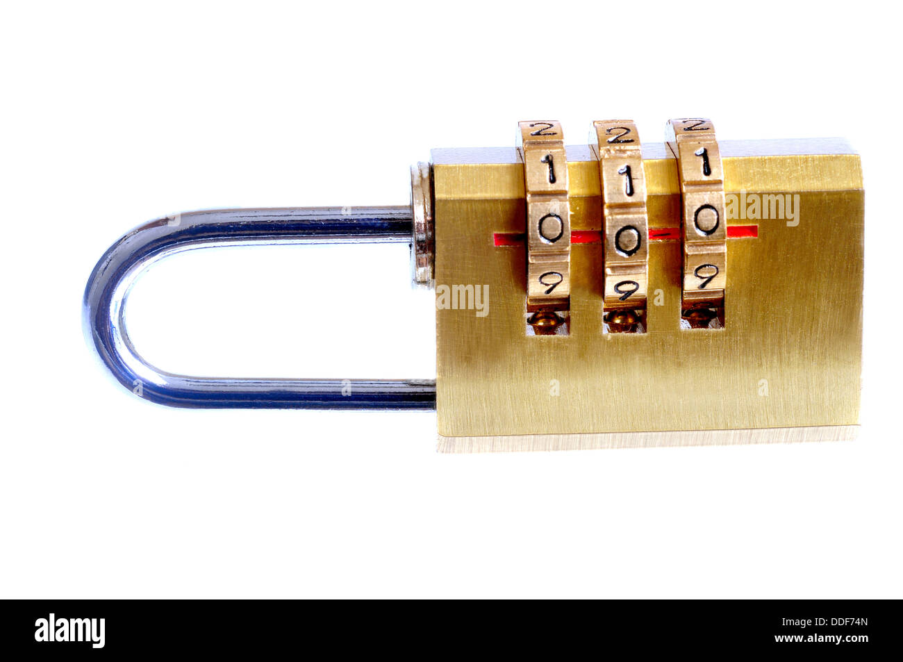 Small combination lock isolated on a white background Stock Photo - Alamy