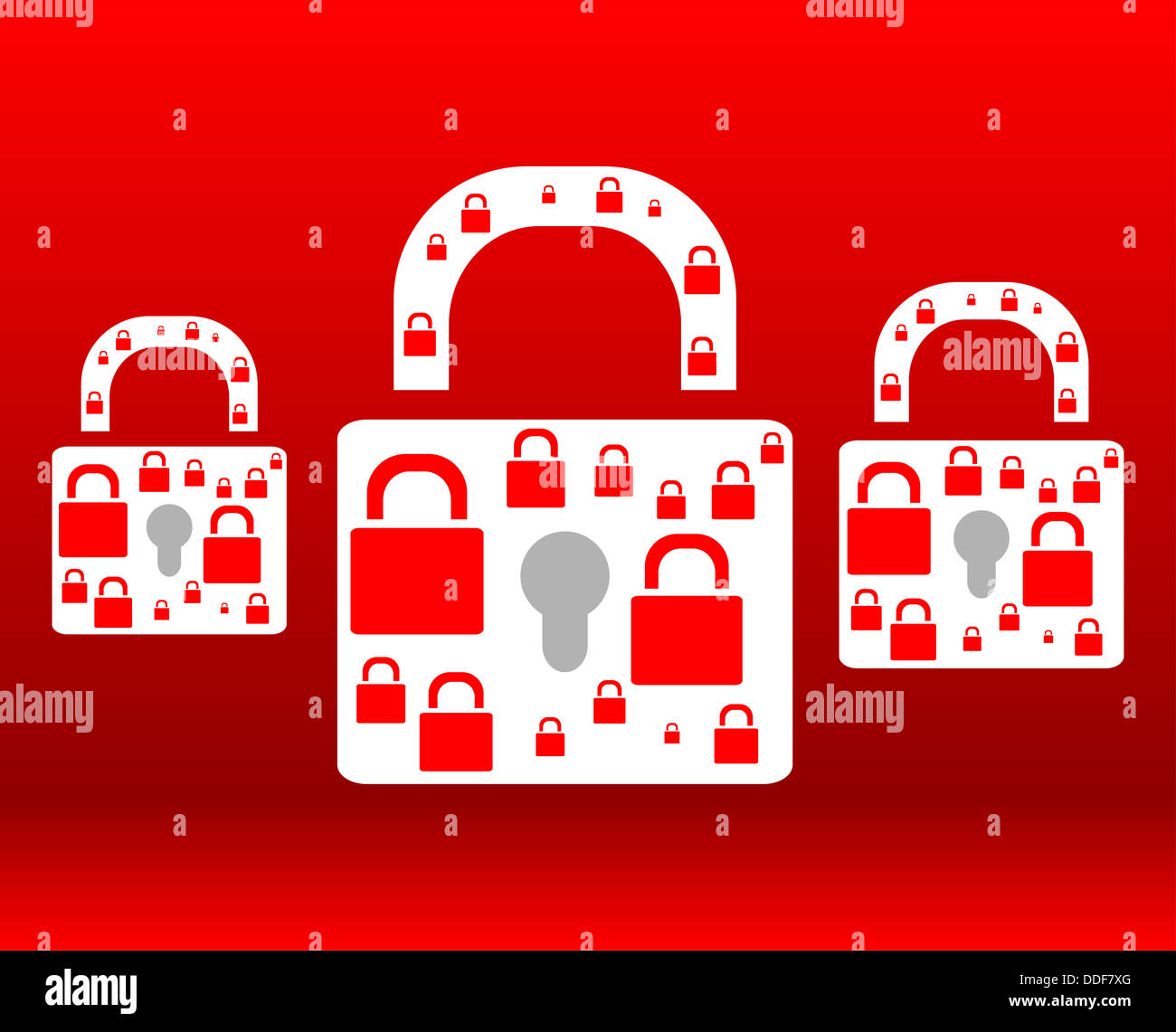 Protect red padlock web icon hi-res stock photography and images - Alamy