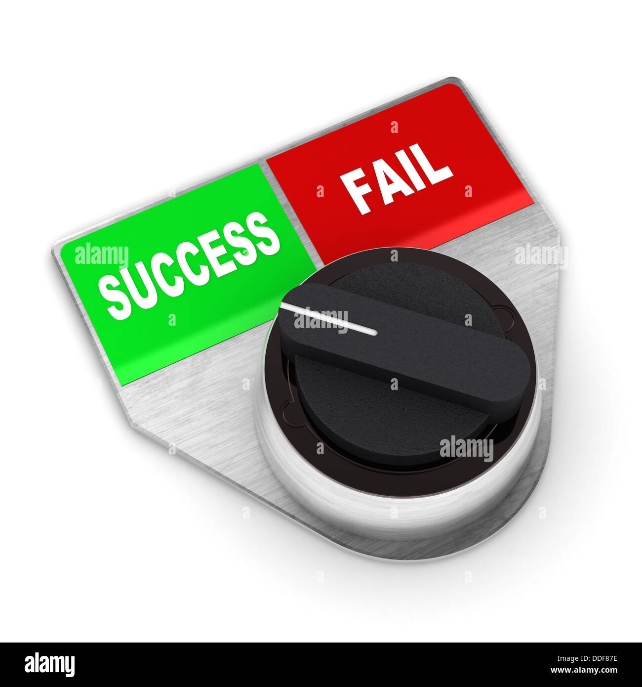 A Colourful 3d Rendered Success Vs Fail Concept Switch Illustration ...
