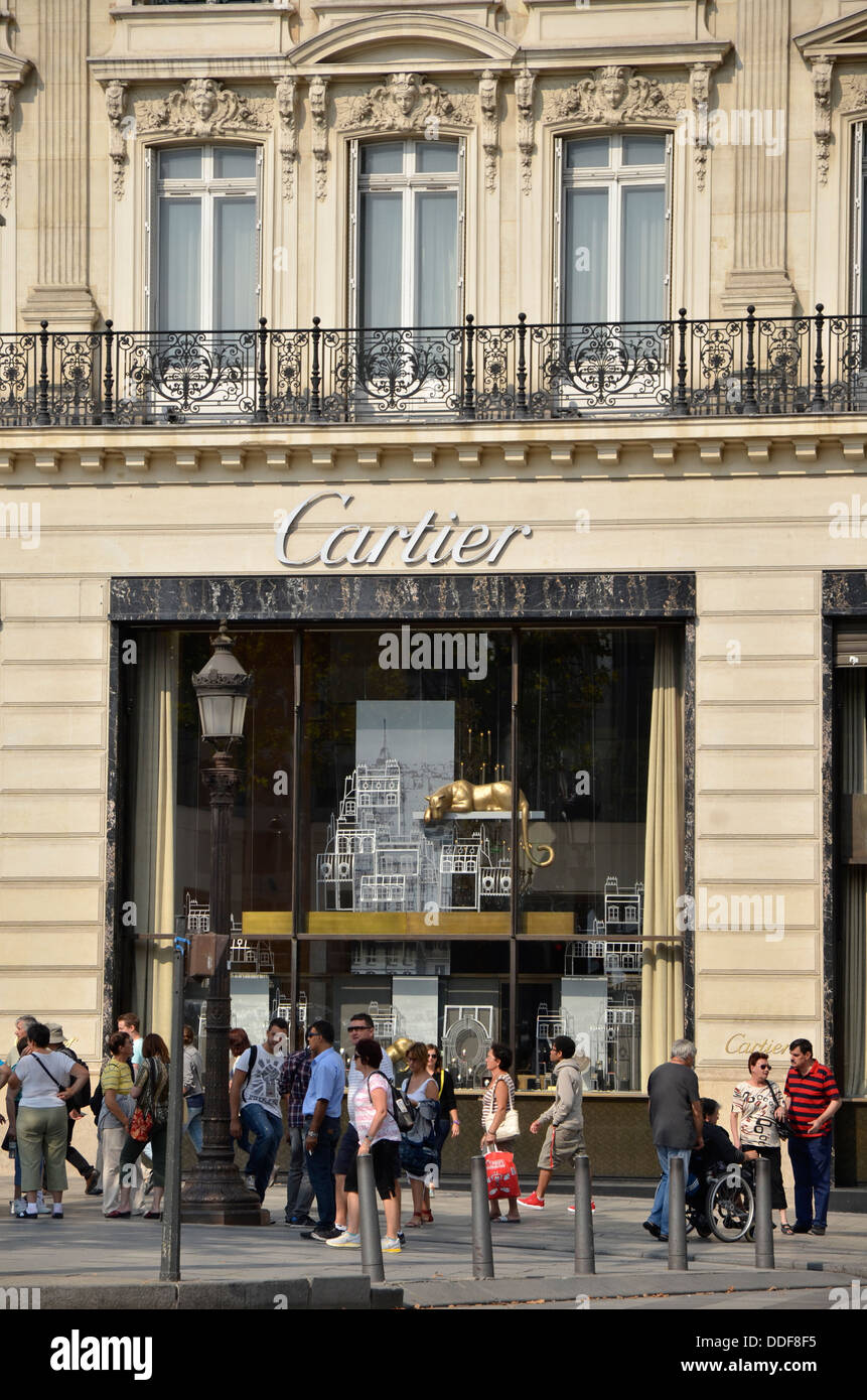 The Cartier store on the Champs Élyseés in Paris Stock Photo - Alamy