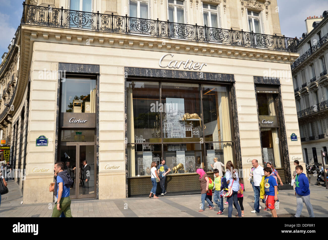 The Cartier store on the Champs Élyseés in Paris Stock Photo - Alamy