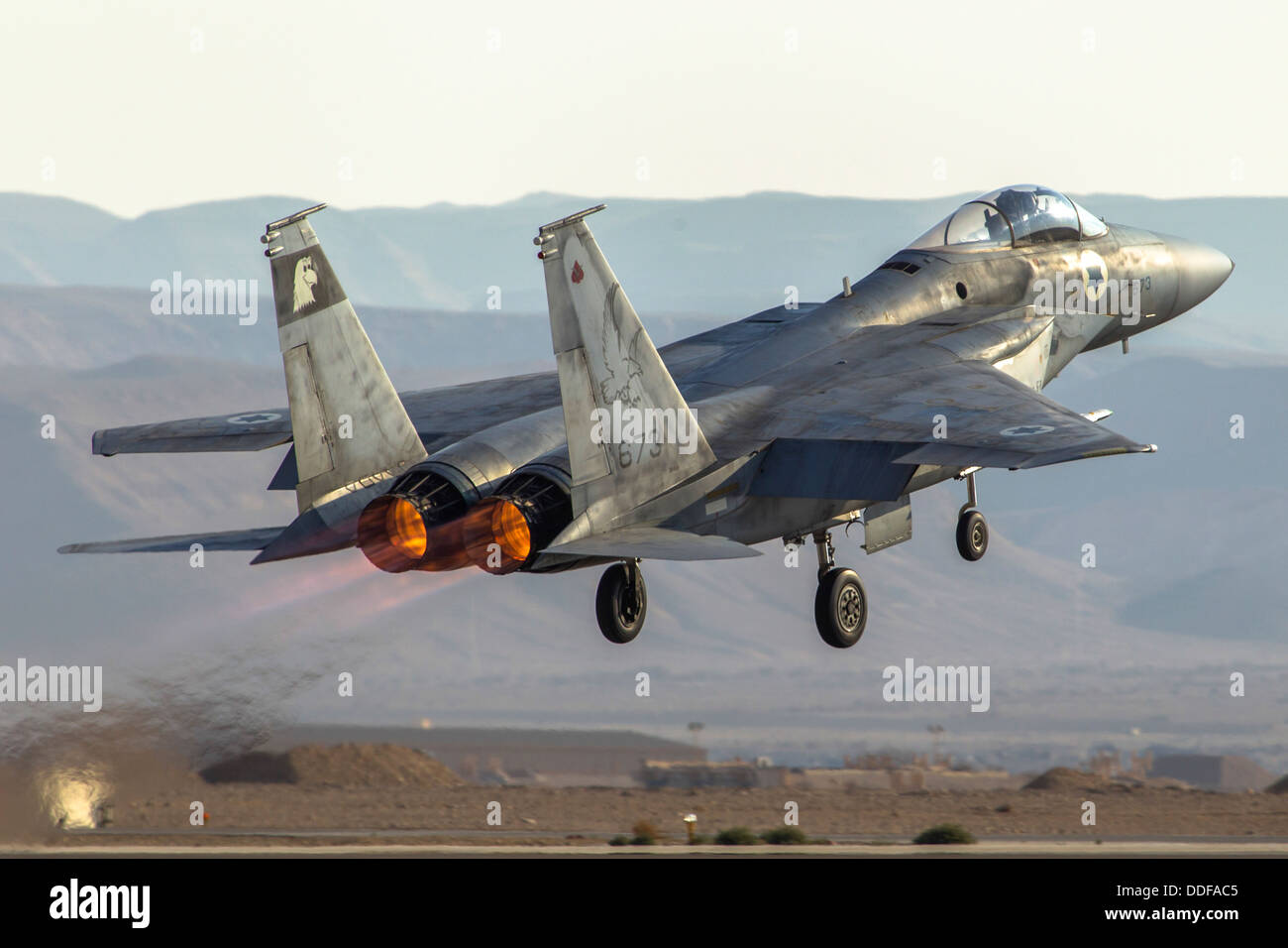 Israeli Air force (IAF) Fighter jet F-15 (BAZ)at takeoff Stock Photo ...