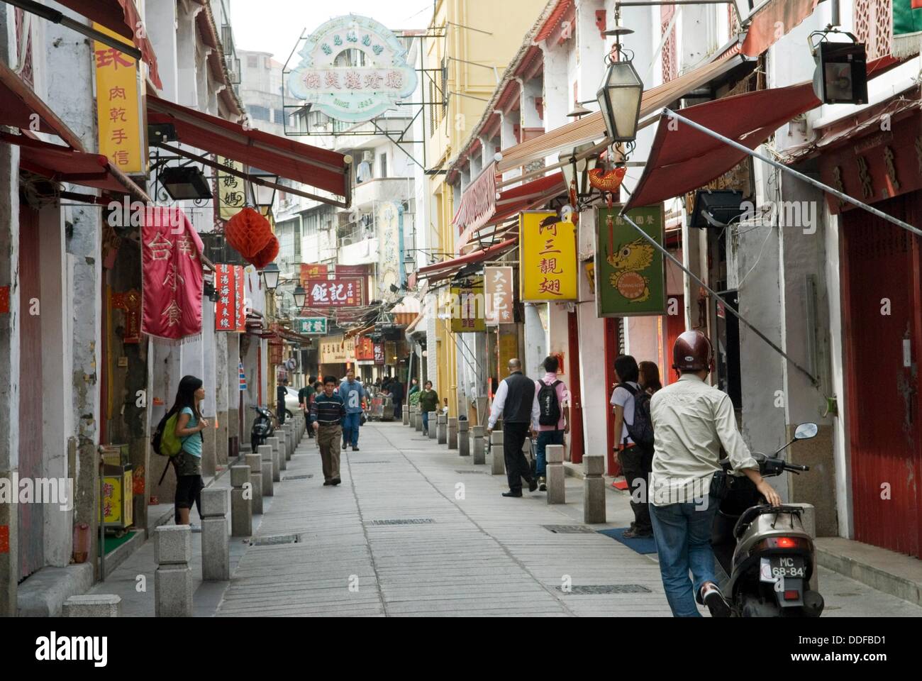 Rua da Felicidade,the former red-light district now restored to its turn-of-the-century ...