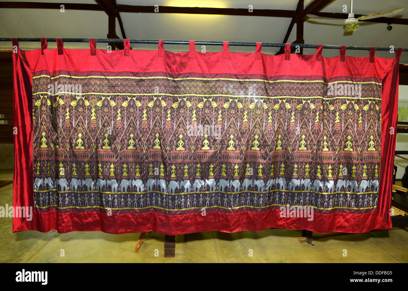Khmer Silk village display at Phnom Srok, Cambodia Stock Photo - Alamy