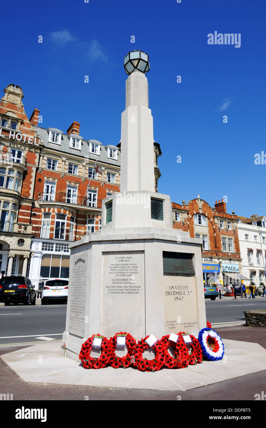 American war memorial, Weymouth, Dorset, England, UK Stock Photo - Alamy