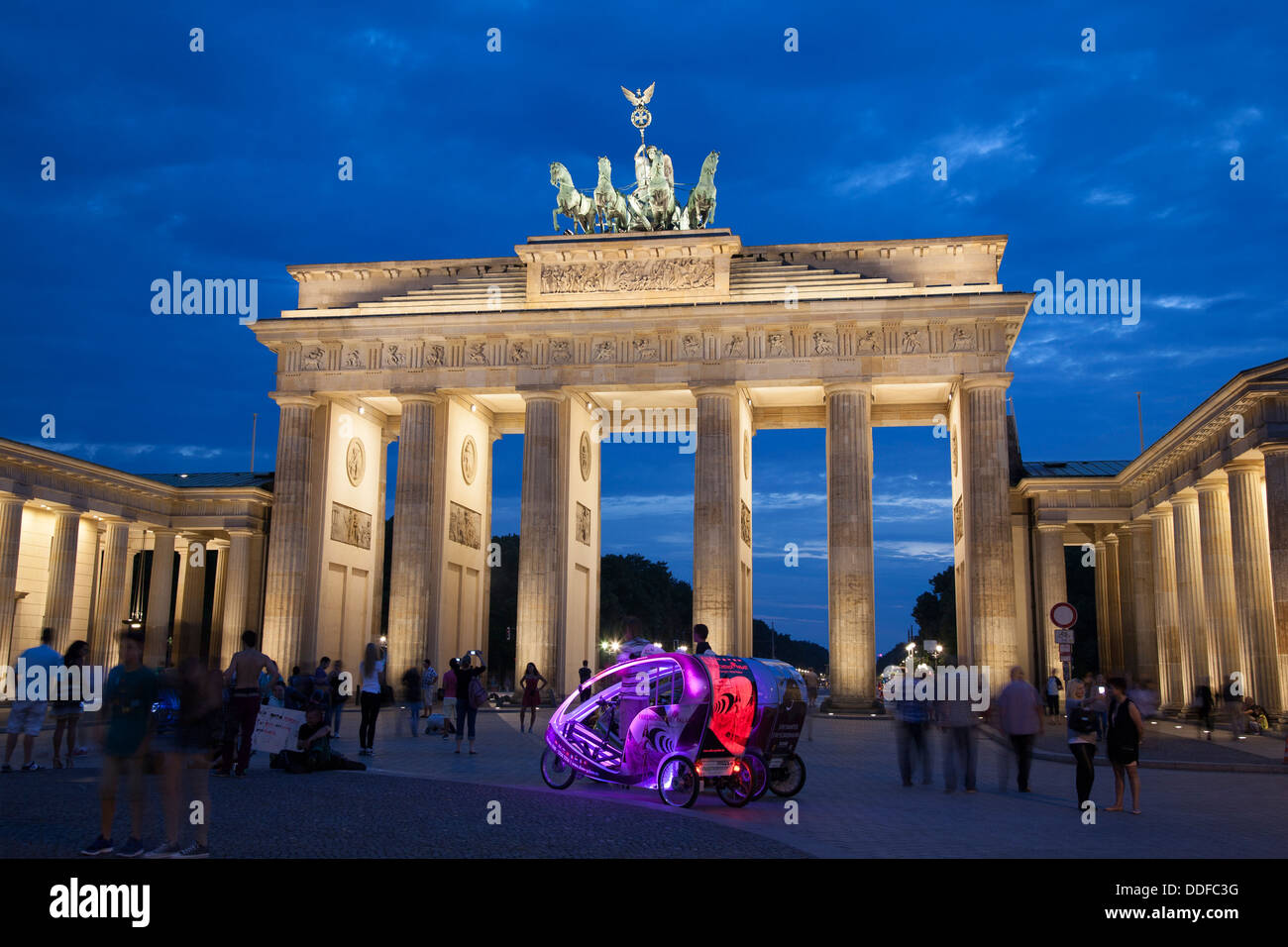Brandenburger Gate and Pariser Platz Square; Berlin; Germany; Europe ...