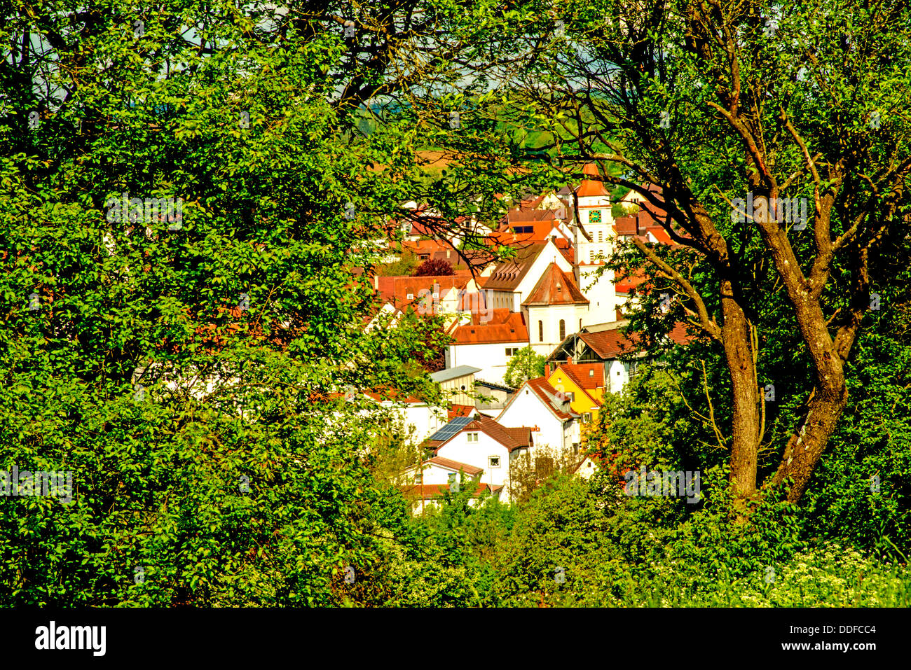 village in the green Stock Photo - Alamy